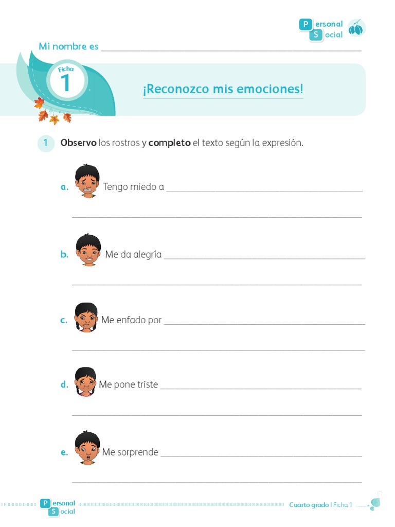 Fichas de Trabajo PS - 4to Grado | PDF