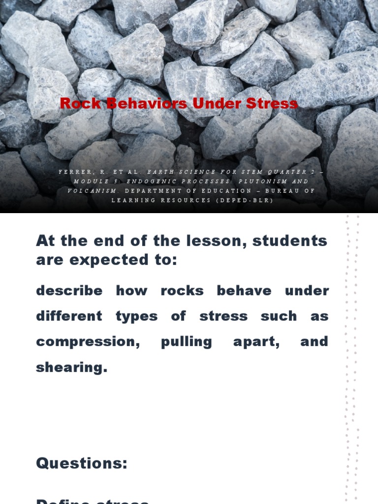 Rock Behaviors Under Stress: Compression, Tension, Shearing | PDF ...