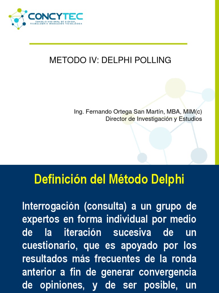 Sesión 18 Metodo 4 Delphi Polling | PDF | Cuestionario | Transporte