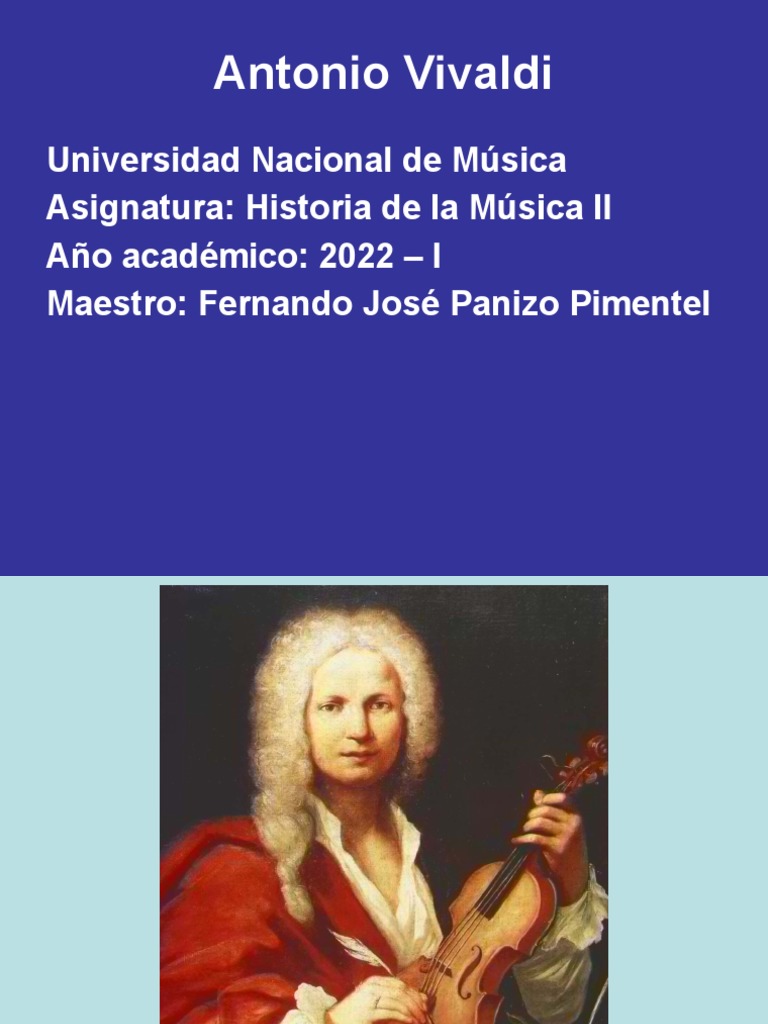 Vida y Legado de Antonio Vivaldi | PDF | Concierto | Música clásica