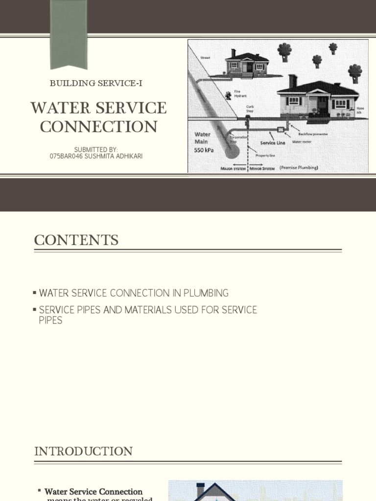 Water Service Connection 075bar046sushmitaadhikari Pdf Plumbing