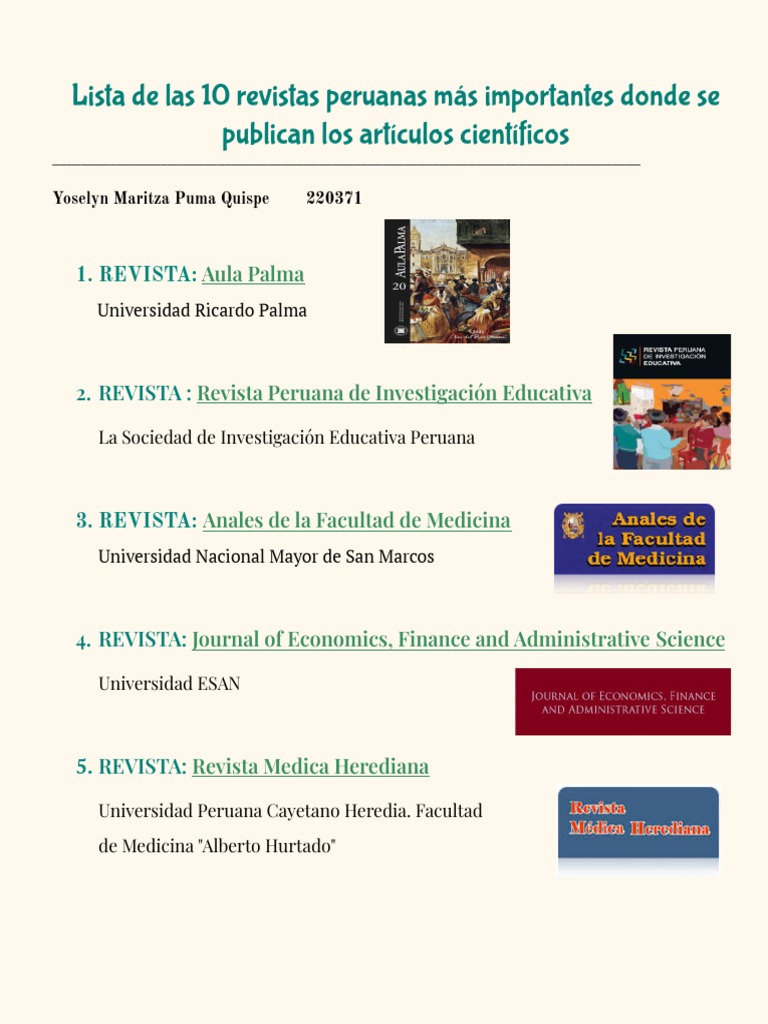 Revistas Peruanas | PDF