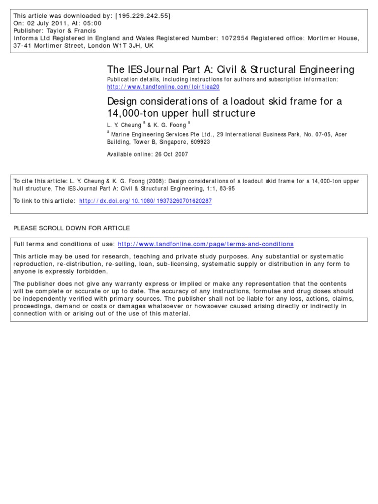 Loadout Skid Frame Design for Hulls | PDF | Deep Foundation | Truss