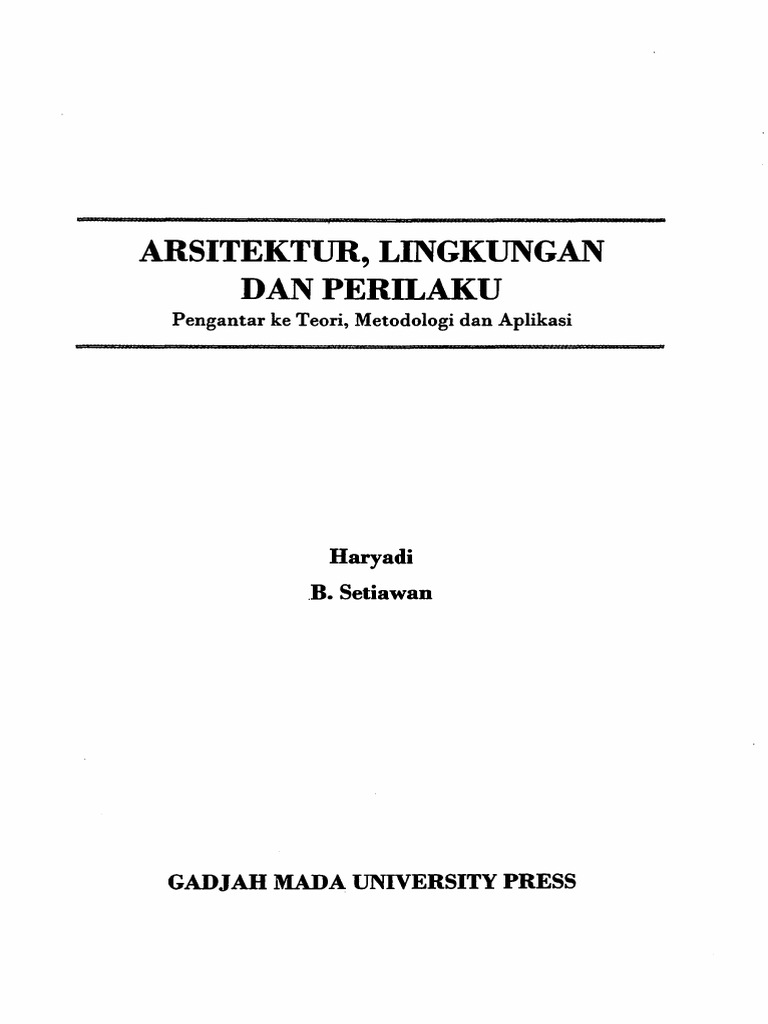 Arsitektur Lingkungan Dan Perilaku | PDF Arsitektur Lingkungan Dan Perilaku | PDF