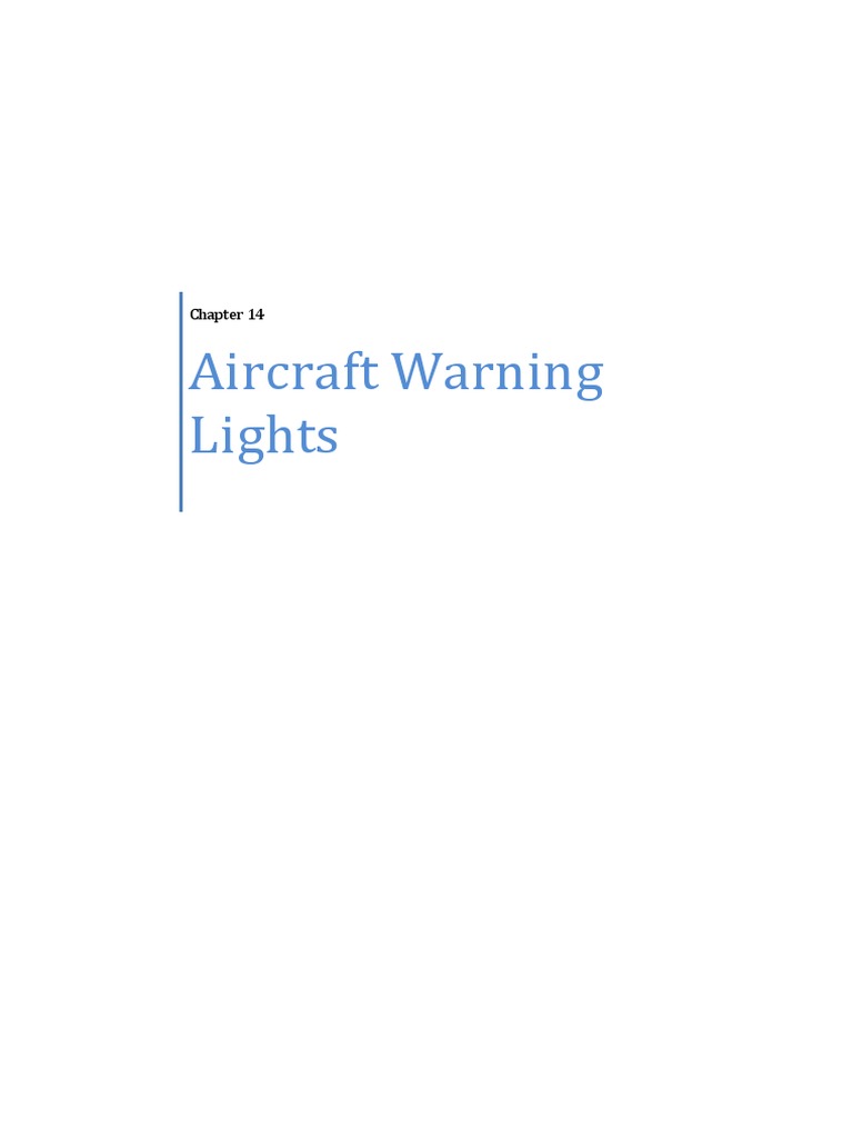 Aircraft Warning Lights | PDF | Switch | Components