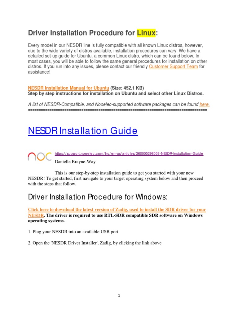 NESDR Installation Guide 20221221 | PDF | Installation (Computer ...