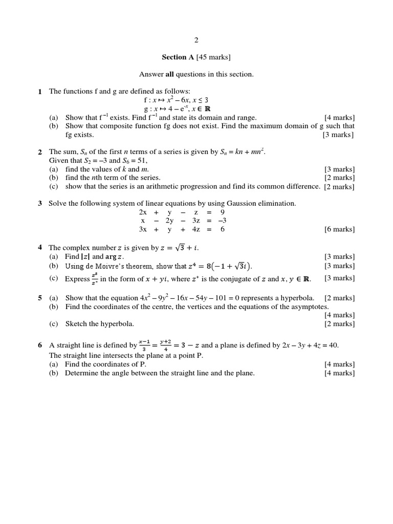 Sem 1 STPM 2021 SMKTBM | PDF | Plane (Geometry) | Line (Geometry)
