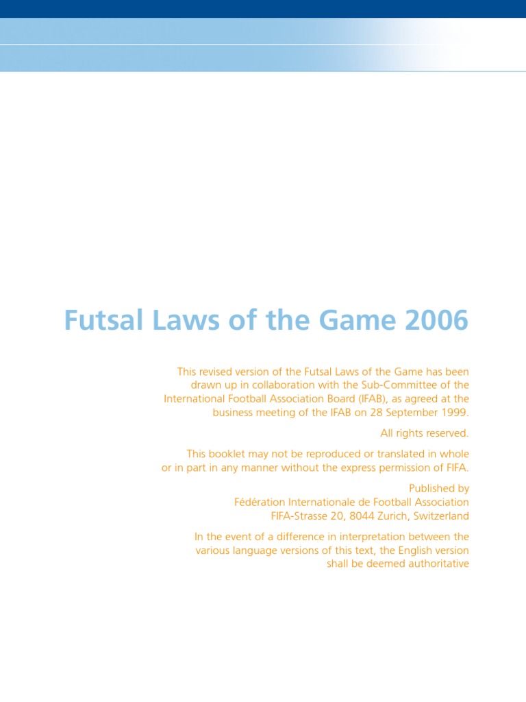 Futsal Peraturan | PDF | Referee | Sports Rules And Regulations