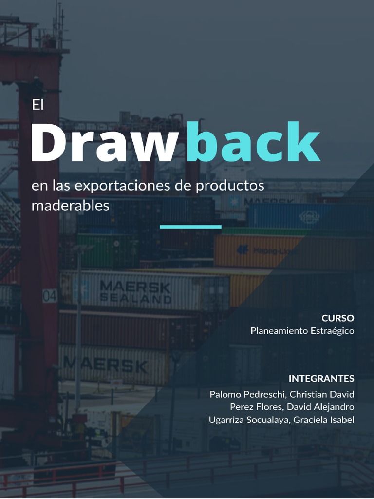 Trabajo Draw Back | PDF | Arancel | aduana