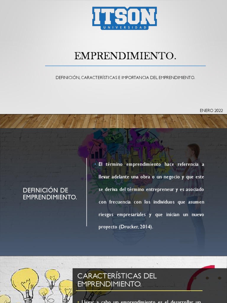Sesión 3 Empredimiento (Definición, Características e Importancia Del ...