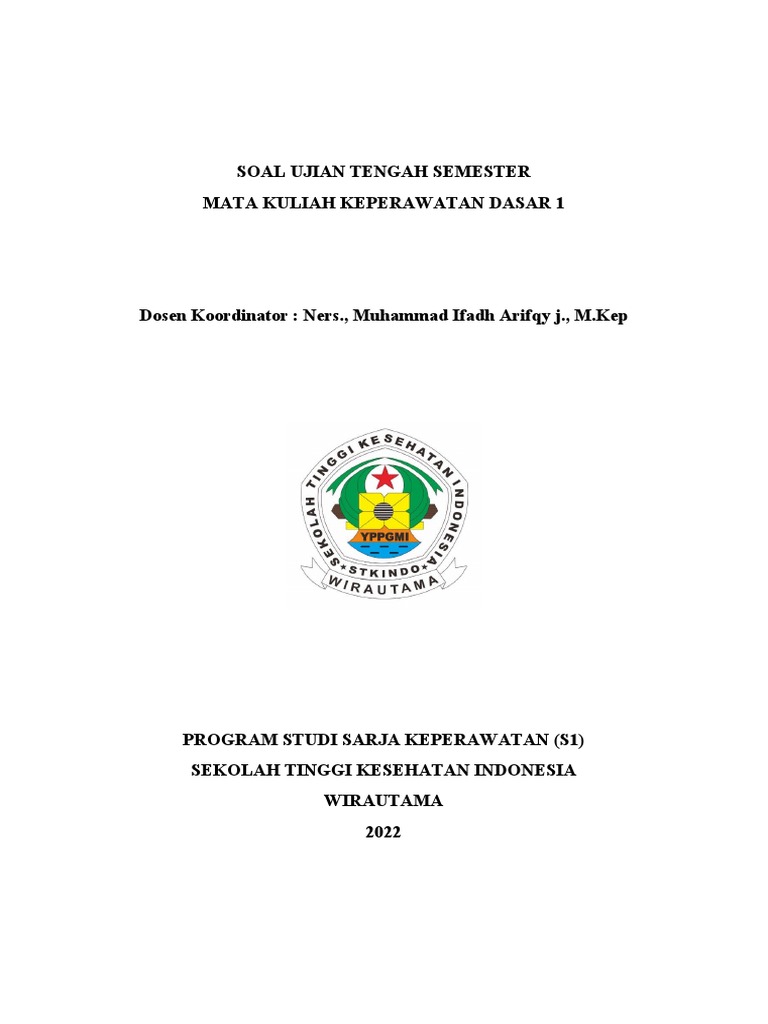 Soal Ujian Tengah Semester KD 1 | PDF | Kesehatan Holistik