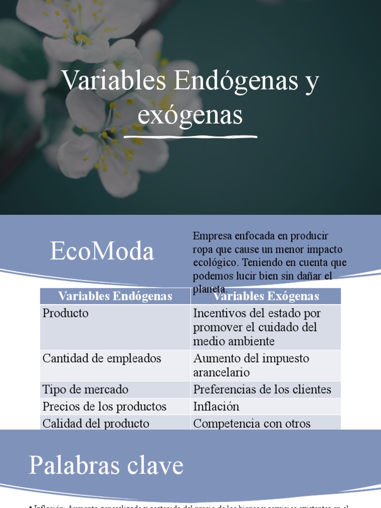 Variables Endógenas y Exógenas | PDF