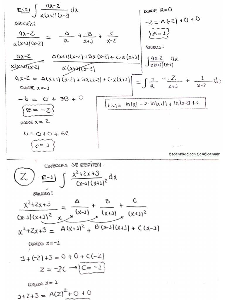 4 Casos de Fracciones Simples | PDF