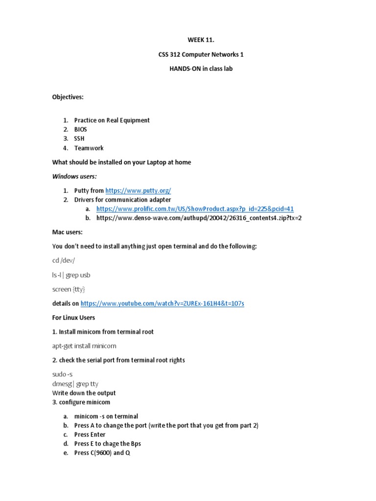 Computer Networks Lab Guide Pdf Computers Technology Engineering