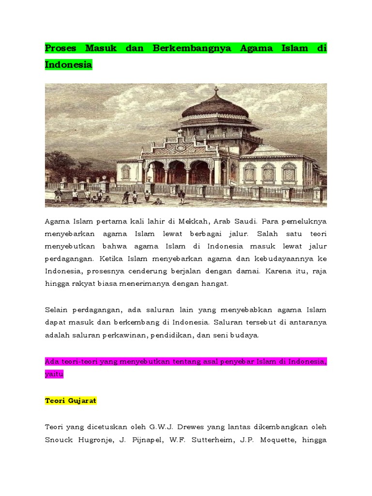 Materi Sejarah Indonesia Semester Genap Proses Masuk Dan Berkembangnya