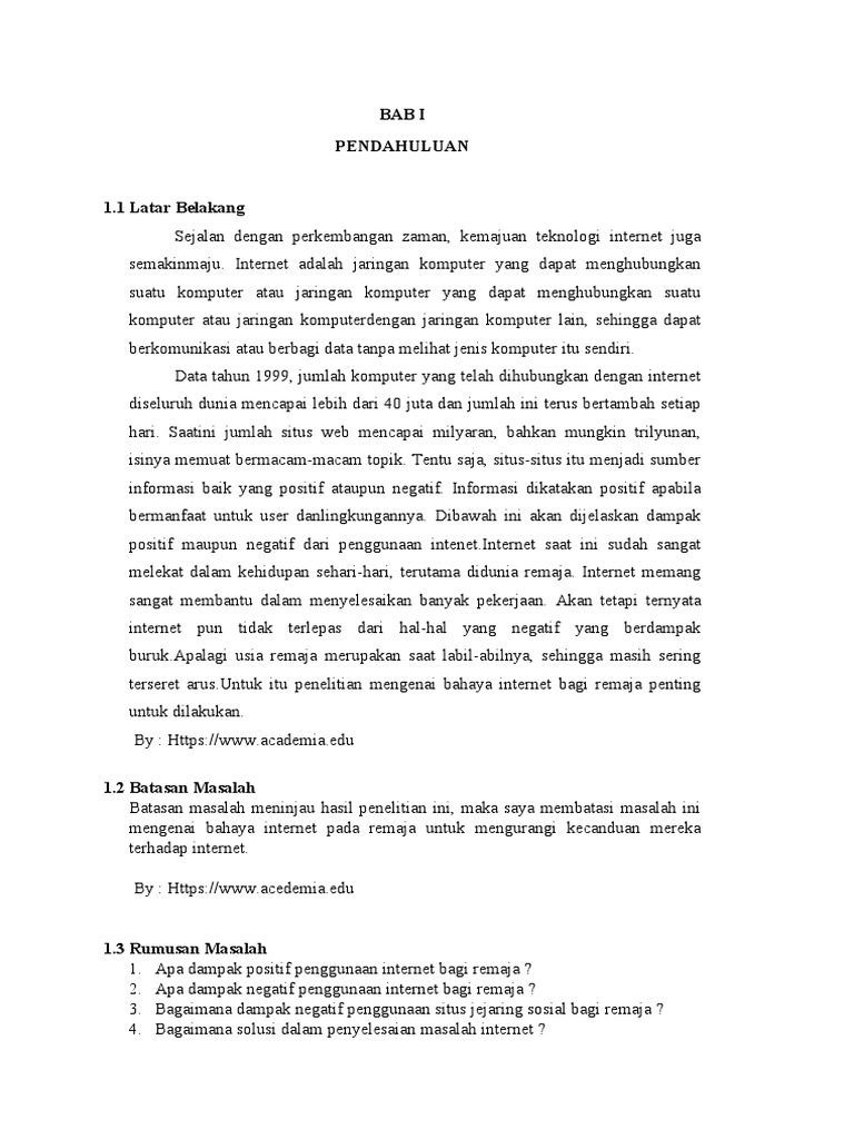 Bahaya Internet bagi Remaja | PDF