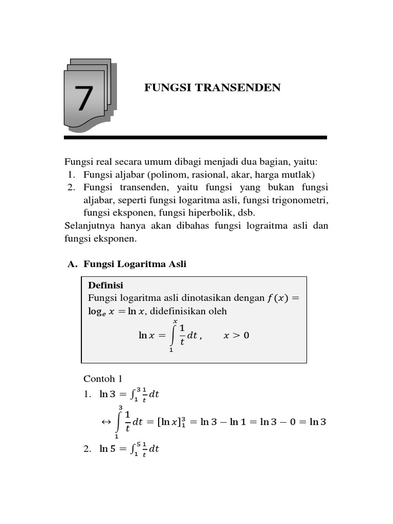 Fungsi Transenden | PDF