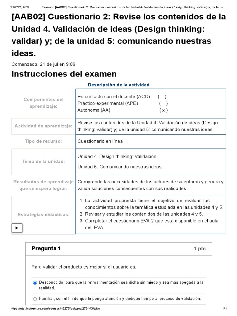 10PTS Examen - (AAB02) Cuestionario 2 - Revise Los Contenidos de La ...