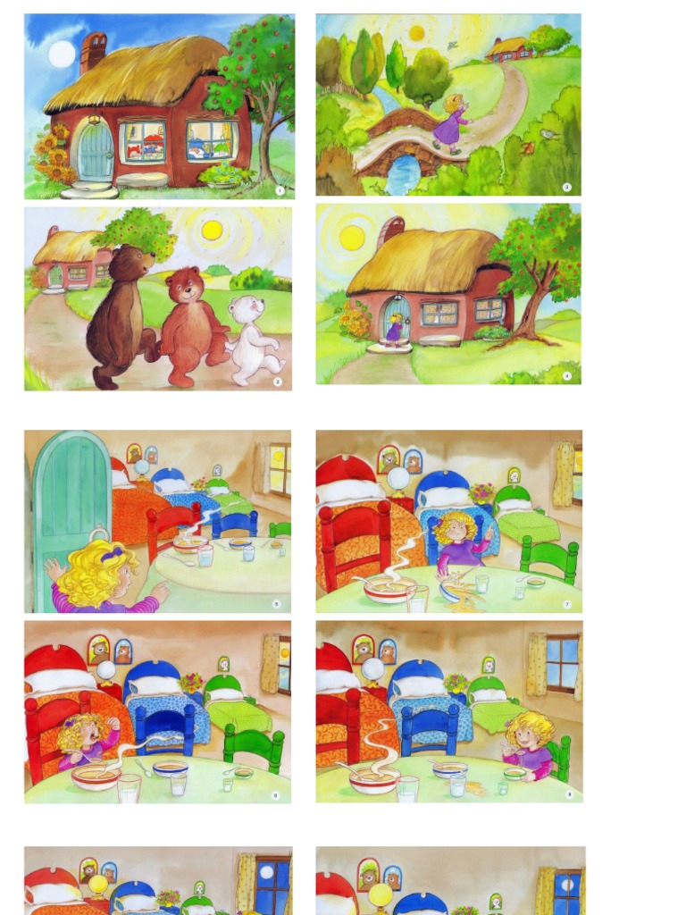 Imagenes Del Cuento Ricitos de Oro | PDF