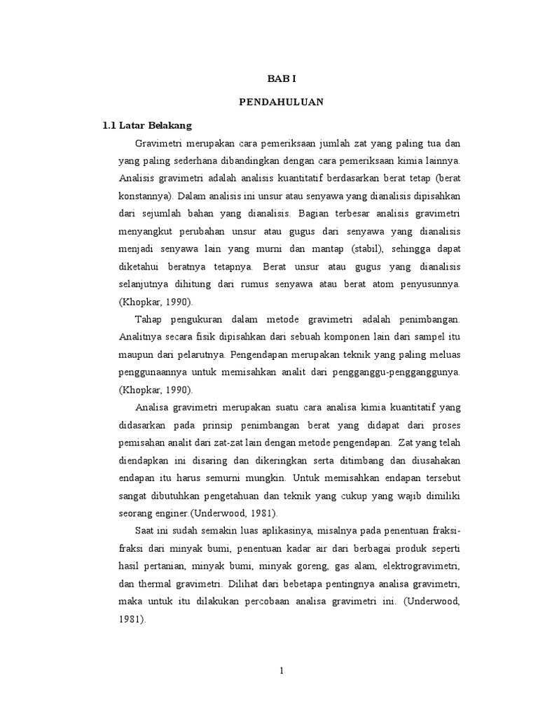 Laporan Gravimetri (Abel) | PDF