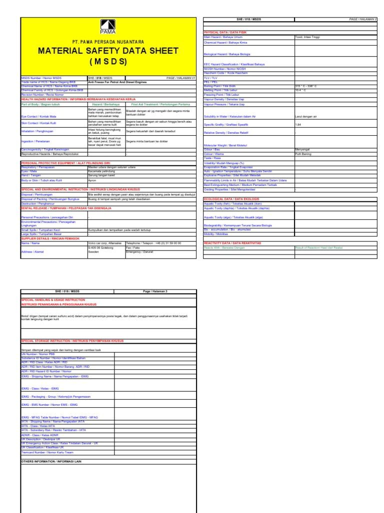 (2.8) MSDS Anti Freze | PDF