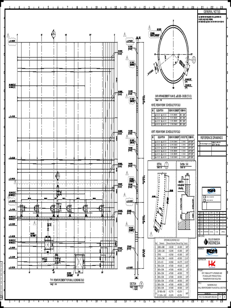 TPJC-TQ1-DW-C6-391-3S02-004 - REV.1 Blending Silo Wall Reinforcement Plan Detail & Section ...