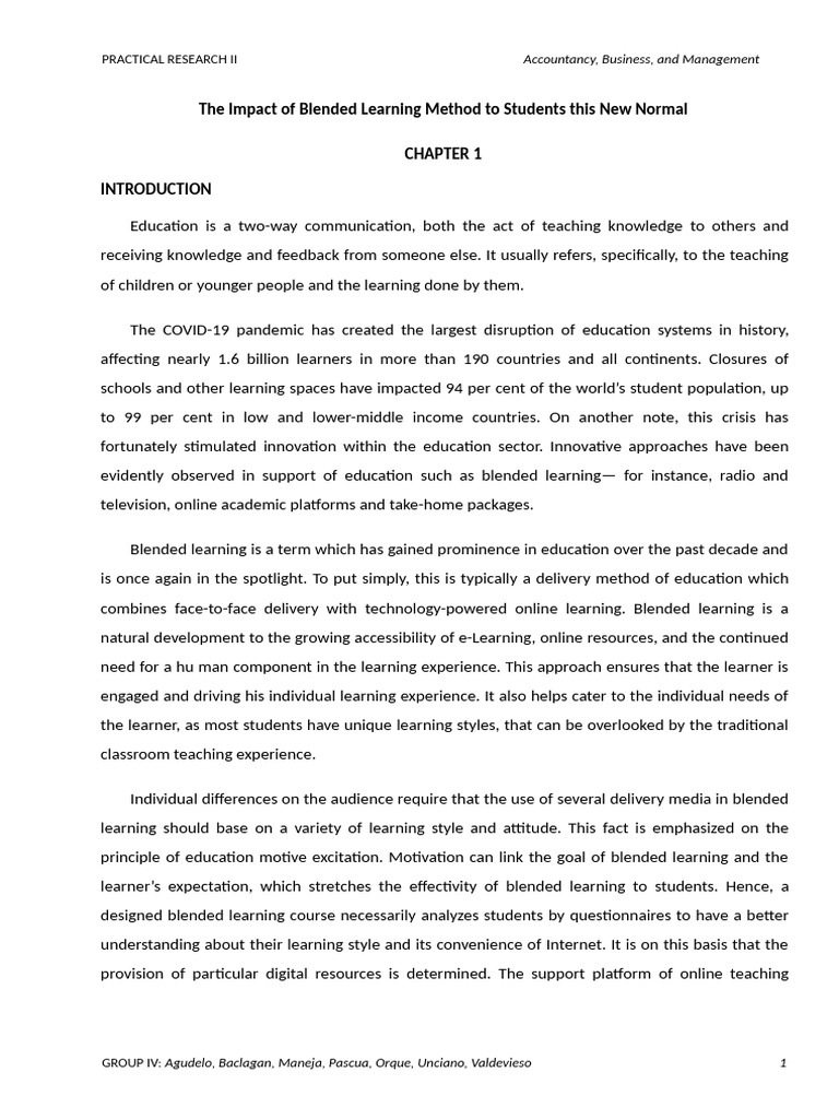 Practical Research 2 Group 4.Docx | PDF | Educational Technology ...