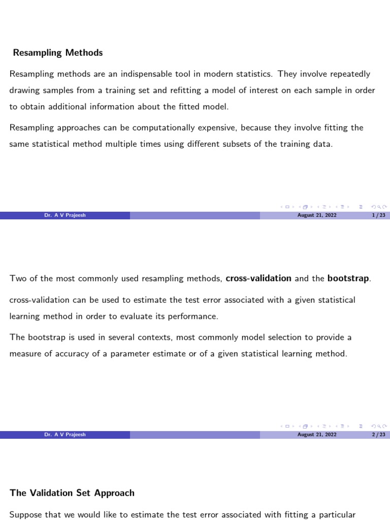 Machine Learning | PDF | Cross Validation (Statistics) | Bootstrapping (Statistics)