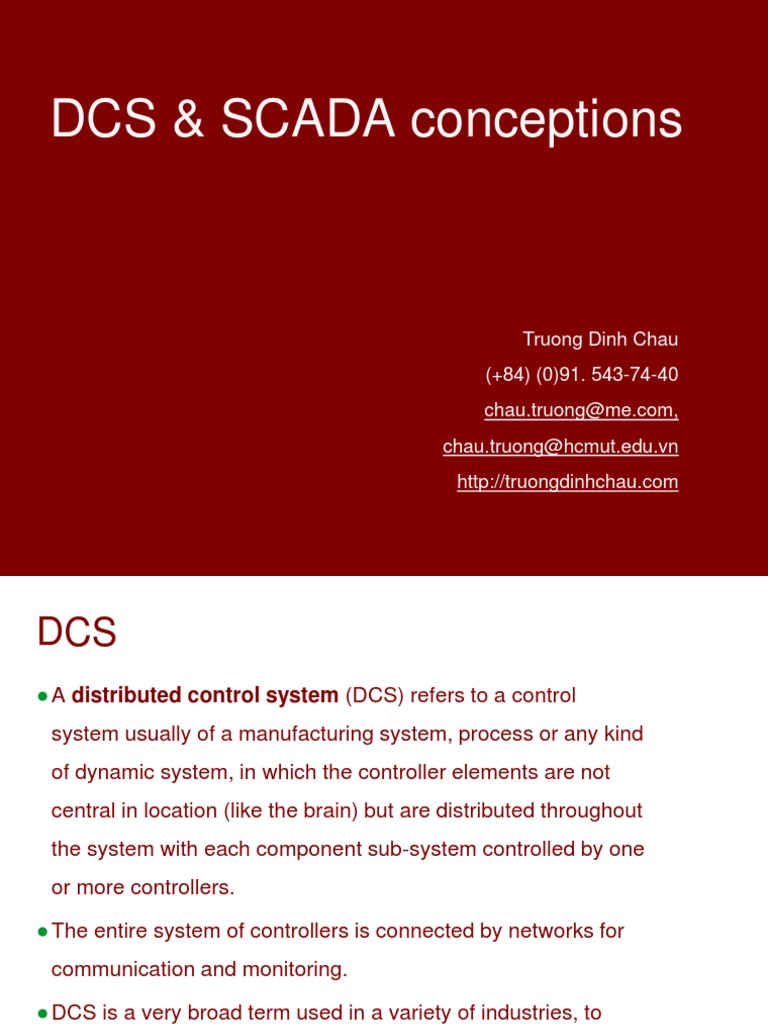 Dcs Scada Conceptions Pdf Scada Computer Architecture