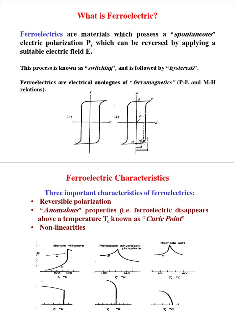 Ferroelectric | PDF | Ferroelectricity | Piezoelectricity