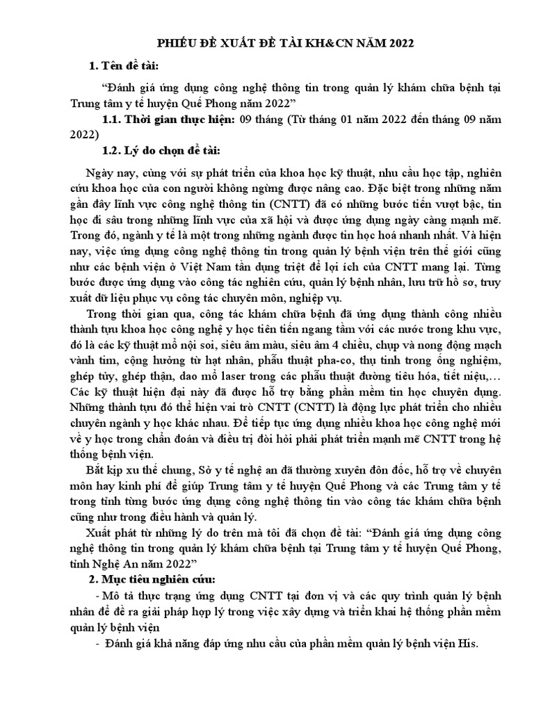 PHIẾU ĐỀ XUẤT SÁNG KIẾN KINH NGHIỆM KH | PDF