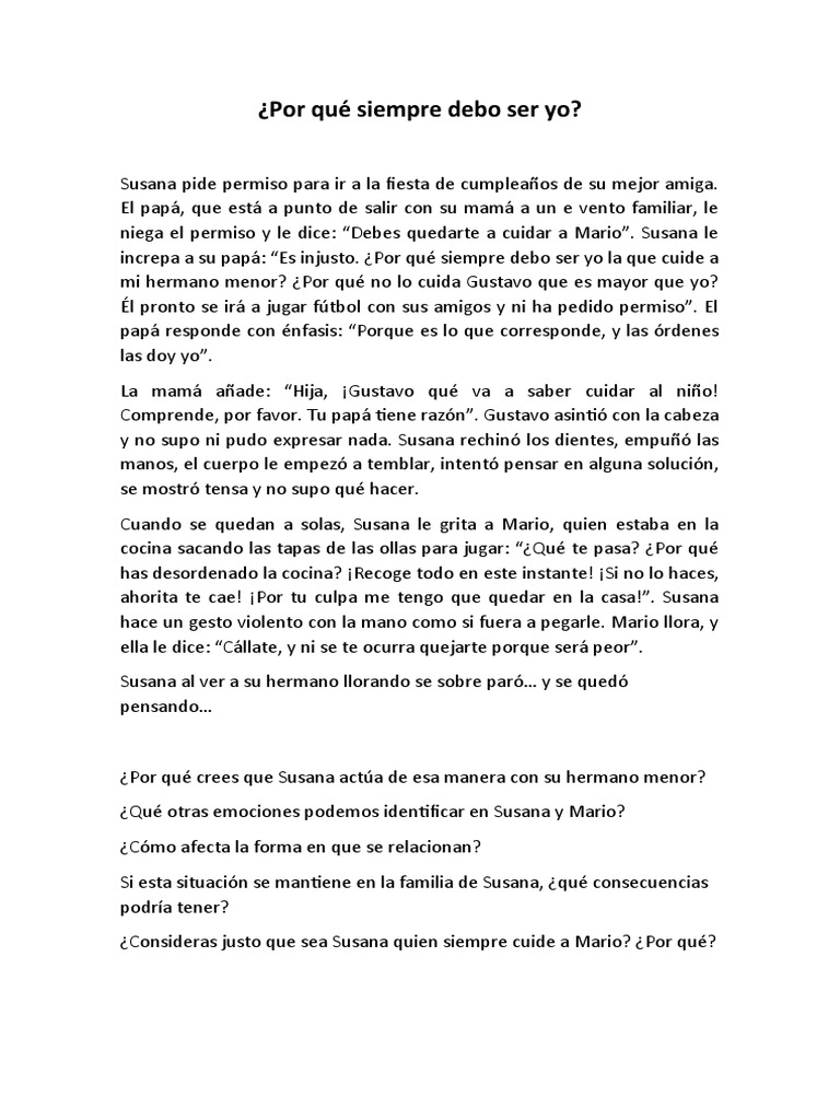 ¿Por qué siempre debo ser yo? | PDF | Las emociones | Sicología