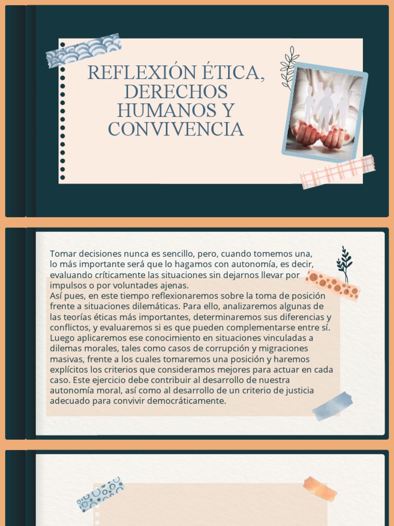 REFLEXIÓN ÉTICA, DERECHOS HUMANOS Y CONVIVENCIA, Autonomía | PDF