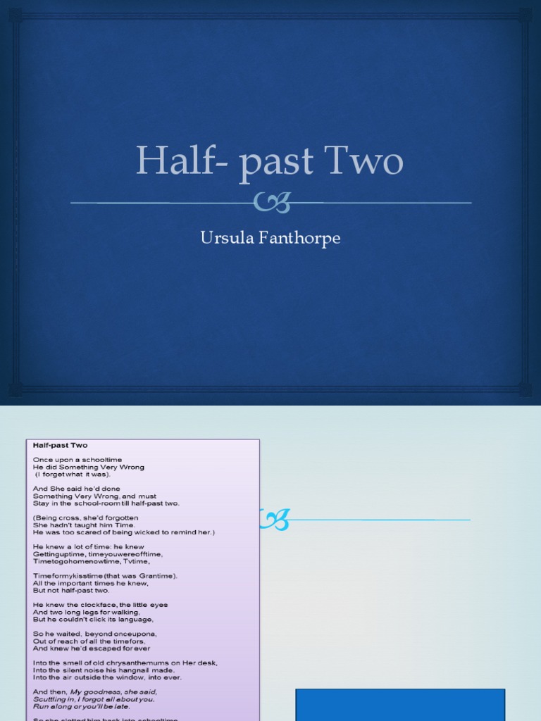 Understanding "Half-Past Two" Poem | PDF | Language Arts & Discipline