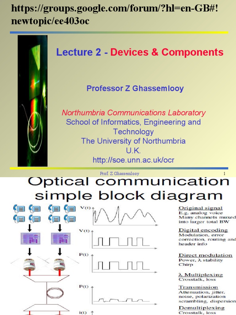 Ch2-Ch3 of Types-Components | PDF | Optical Fiber | Dispersion (Optics)