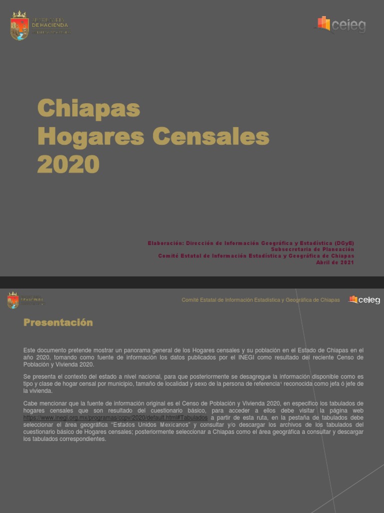 Chiapas Hogares Censales 2020 | PDF | Chiapas | Probabilidades y estadísticas