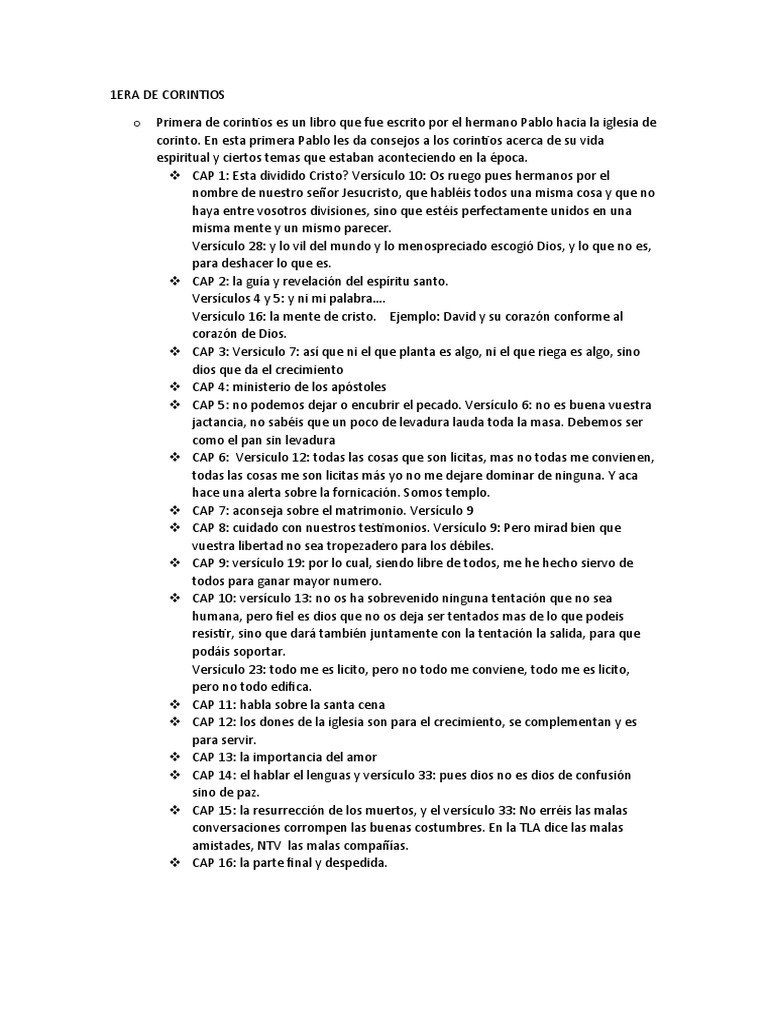 Resumen-1 y 2 de Corintios | PDF | Dios | Cristo (título)