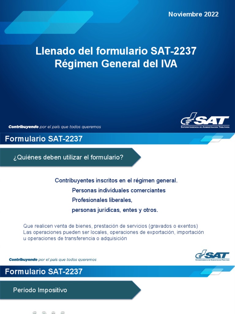Llenado Del Formulario Sat 2237 | PDF | Impuesto al valor agregado ...