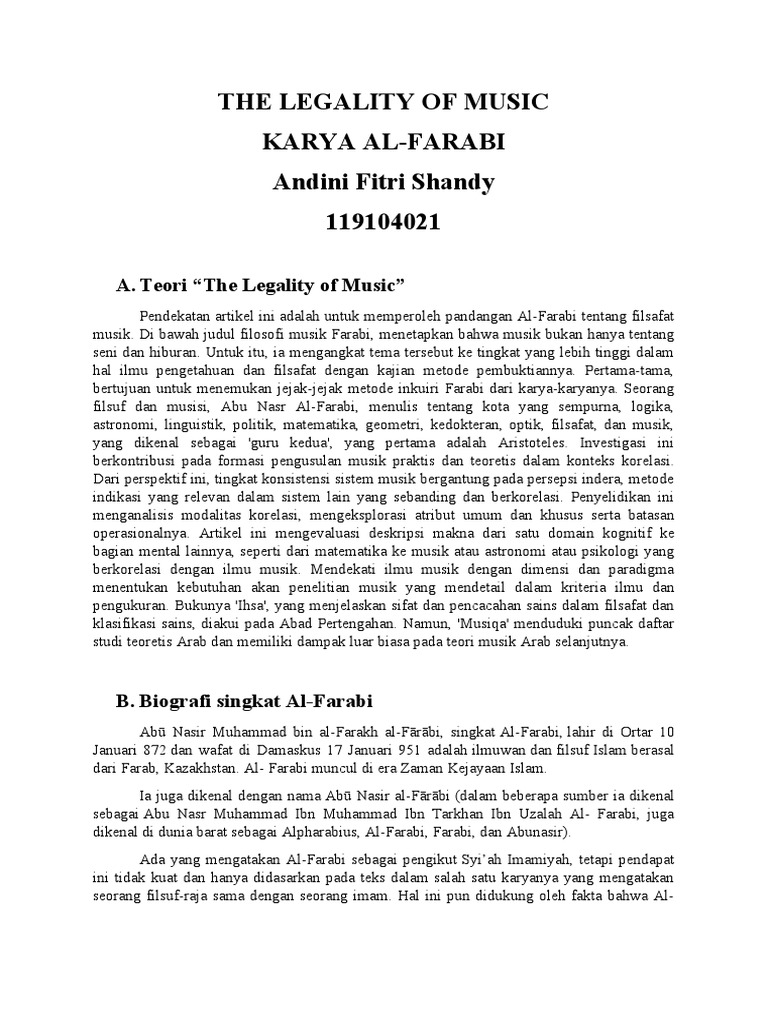 Musiqa Al-Kabir Al-Farabi | PDF | Seni | Klasik