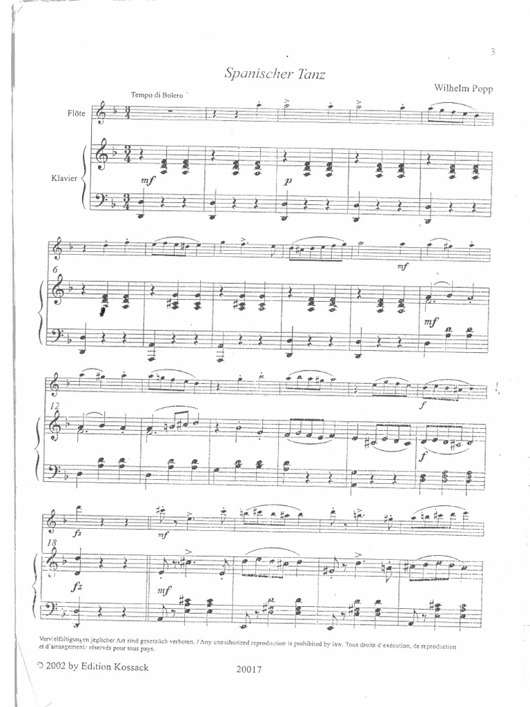 Popp Spanischer Tanz | PDF
