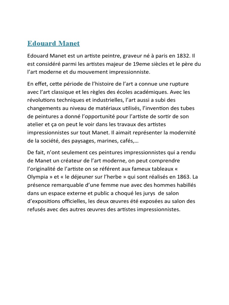 Edouard Manet | PDF