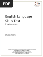 ESOL Level 1 Reading Exam Sample | PDF | English As A Second Or Foreign ...