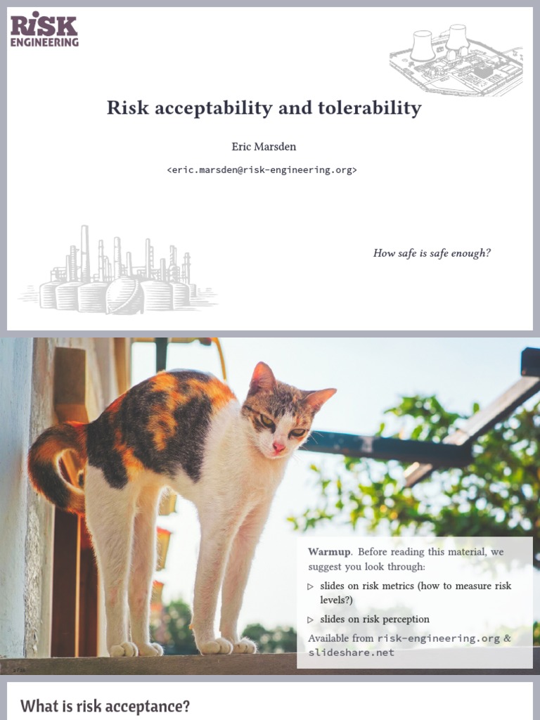 Slides Risk Acceptability | PDF | Risk | Safety