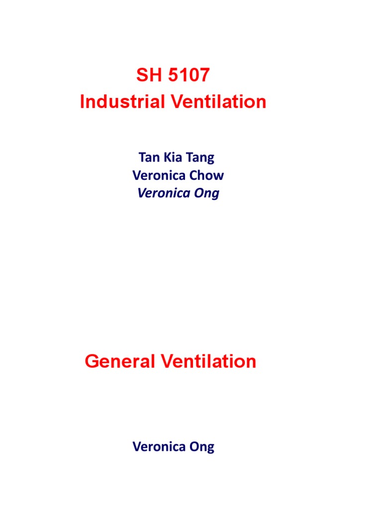 SH 5107 General Ventilation 2021 - LumiNUS | PDF | Humidity ...