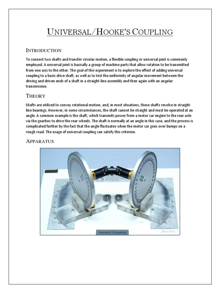 Universal Coupling | PDF | Mechanical Engineering | Manufactured Goods