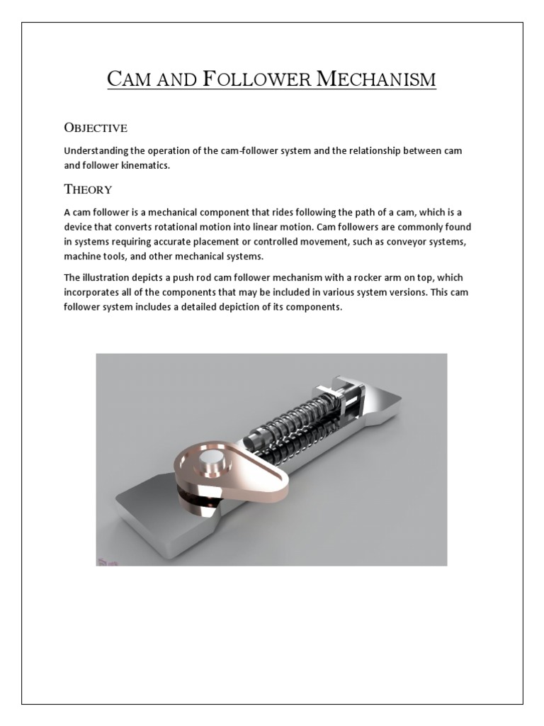 Cam And Follower Mechanism Pdf Machines Mechanical Engineering