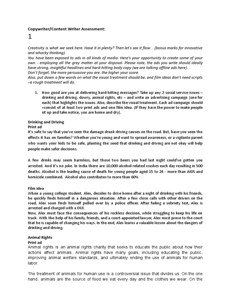 Copywriter Assignment | PDF | Sneakers | Shoe