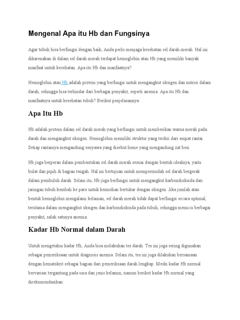 Mengenal Apa Itu HB Dan Fungsinya | PDF
