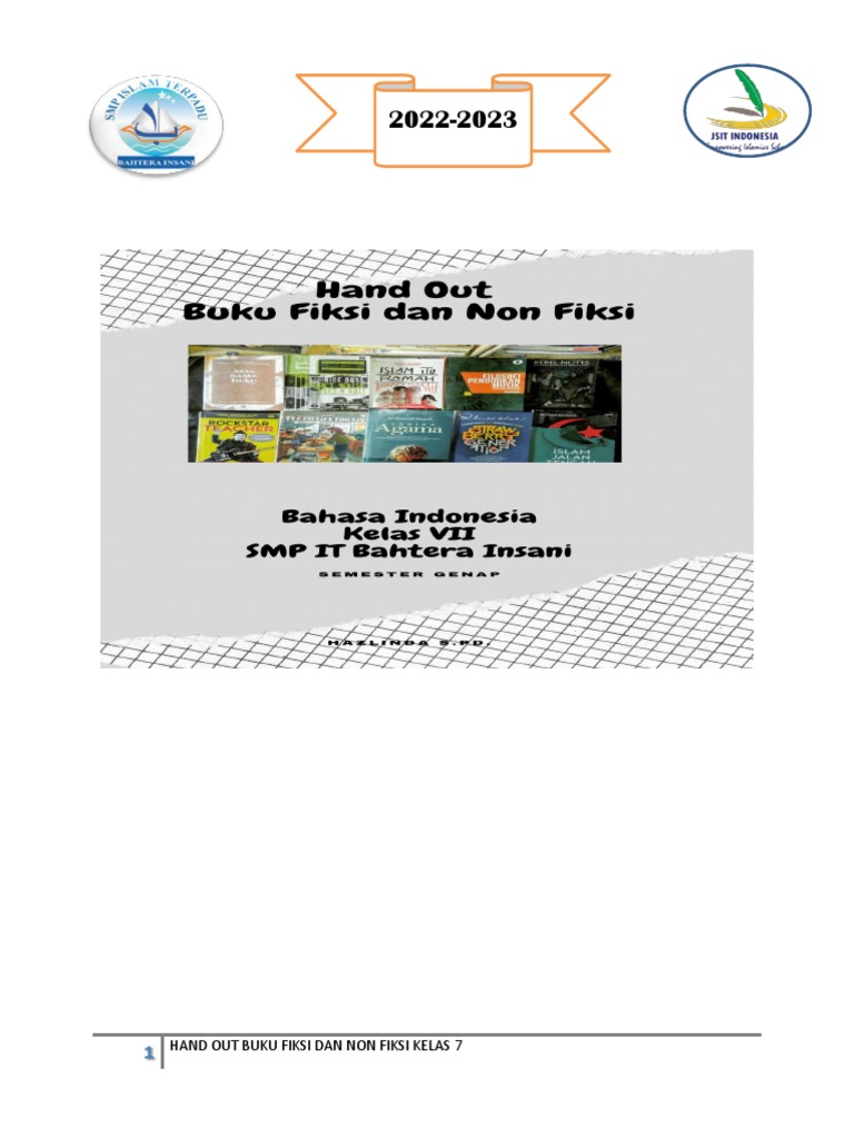 Hand Out Buku Fikski Dan Non Fiksi B. Indo Kelas 7 Okee | PDF