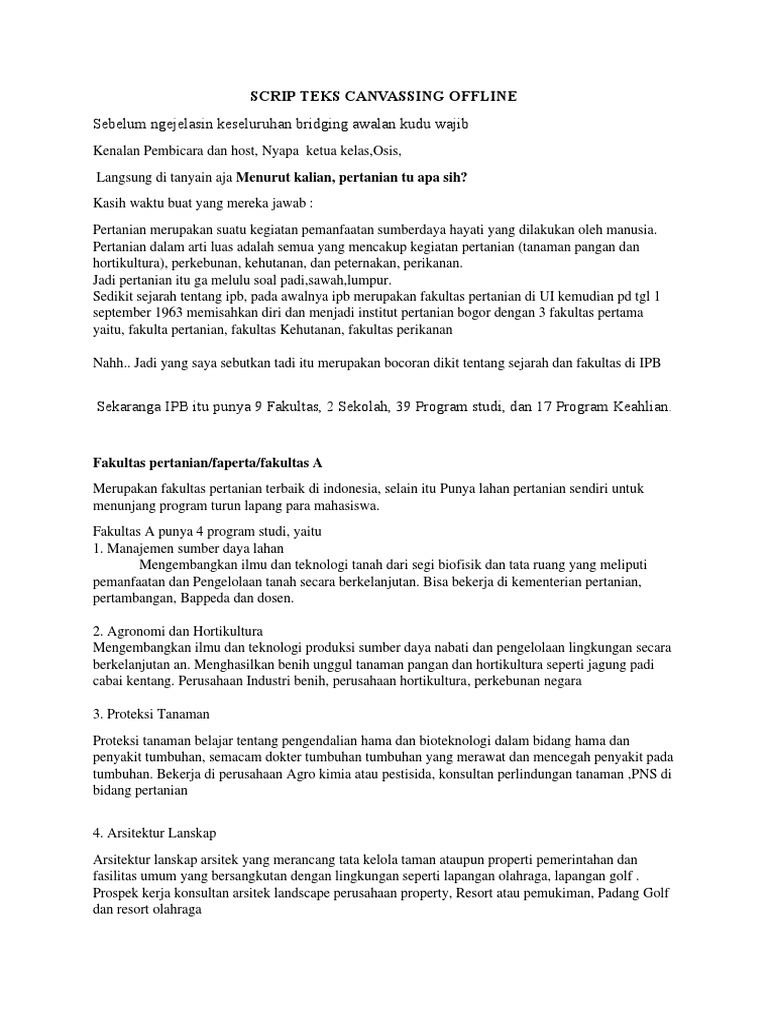 Rangkuman Canvassing Bang Jems | PDF